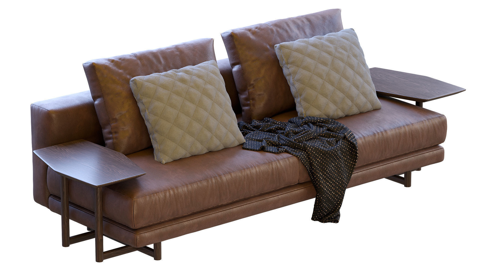 Abacus Leather Sofa By Porada 3D model | CGTrader