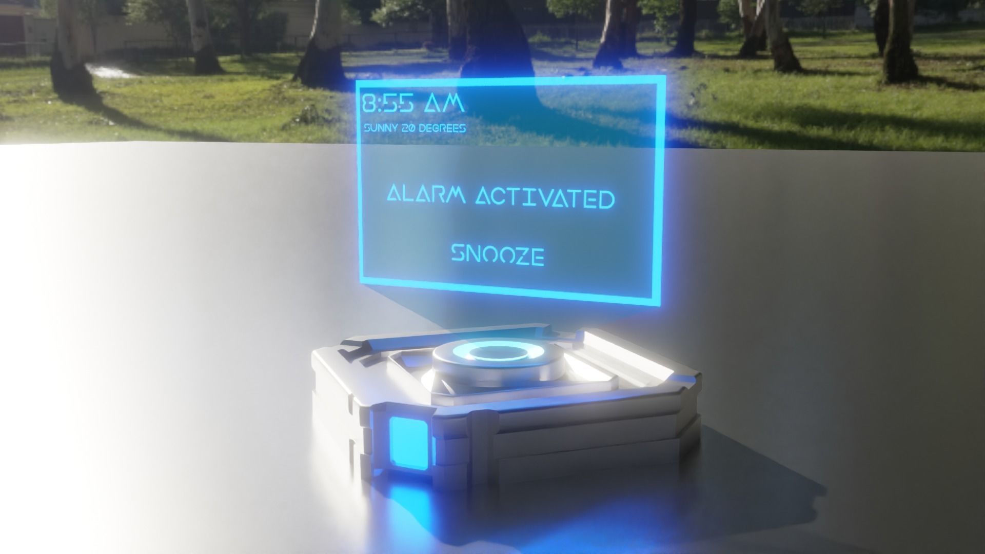 Sc-Fi Holographic Projector - Customizable Screen 3D Model 3D model ...