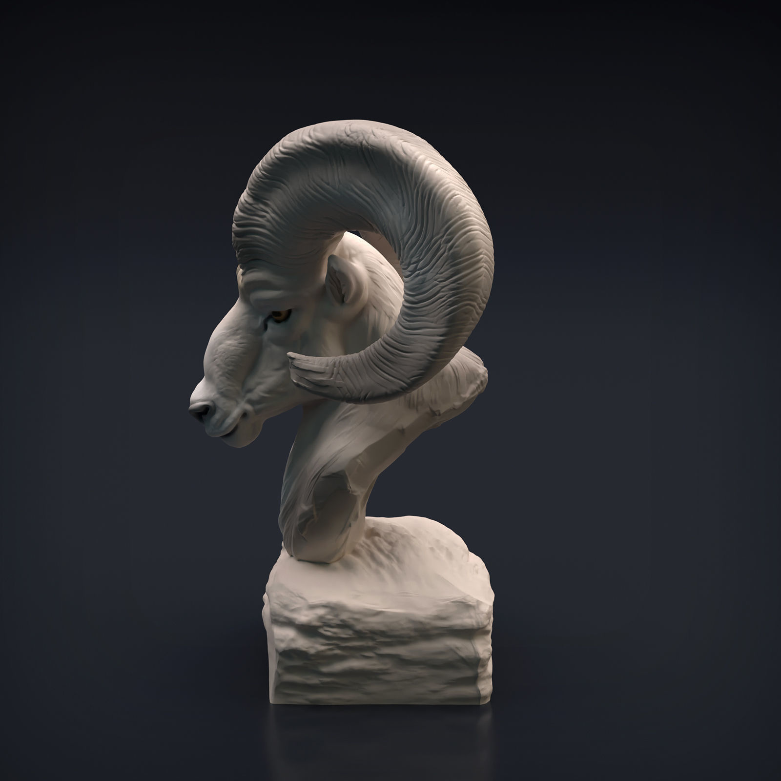Ram Bust for 3D Printing 3D model 3D printable | CGTrader