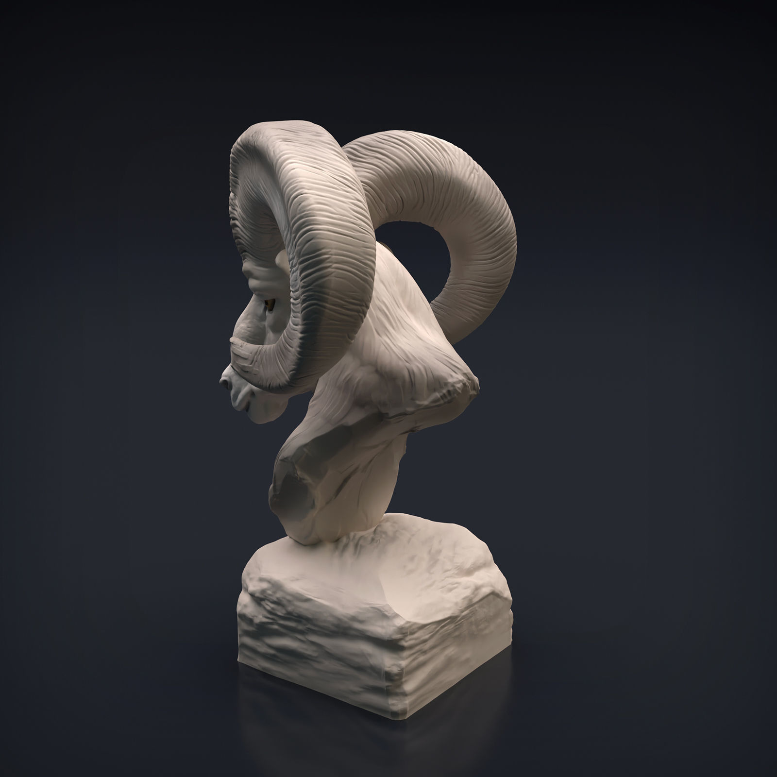 Ram Bust for 3D Printing 3D model 3D printable | CGTrader