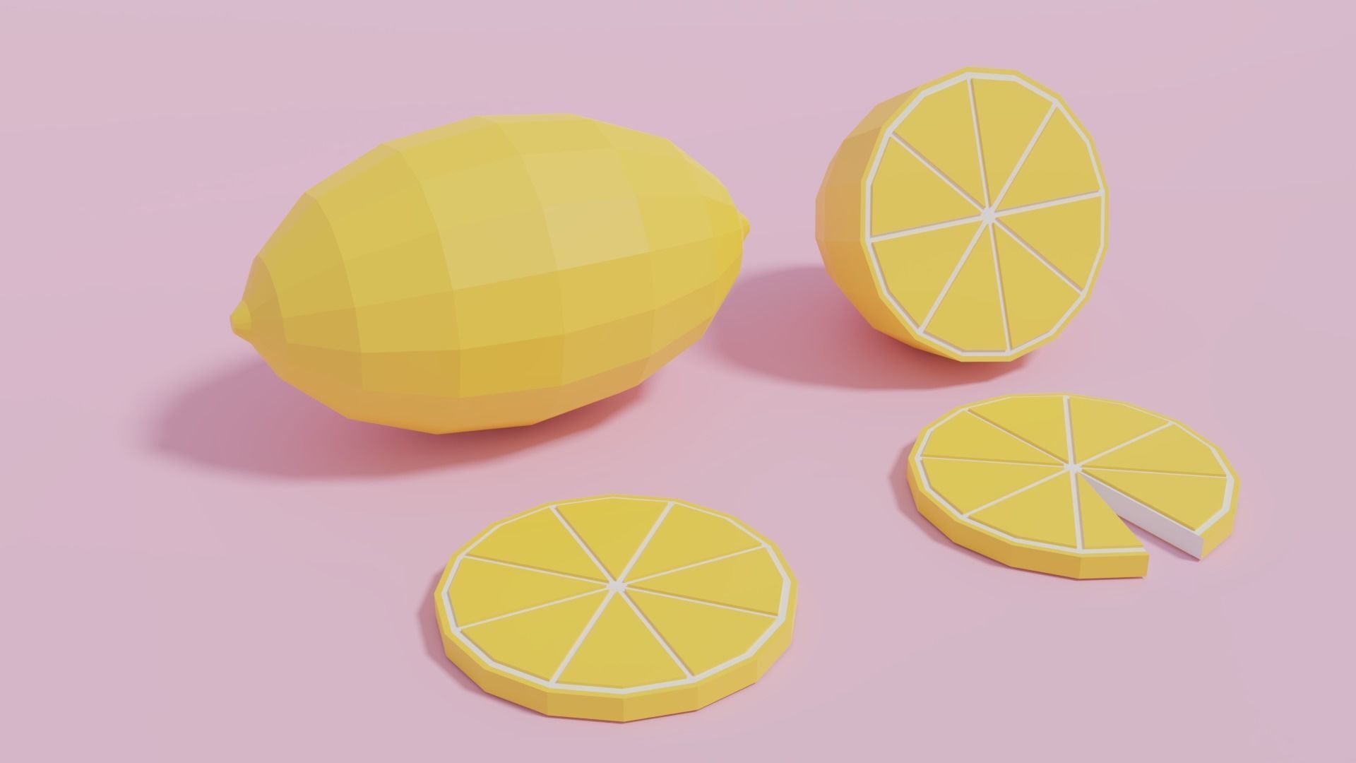 3D model Low Poly Cartoon Lemon VR / AR / low-poly | CGTrader