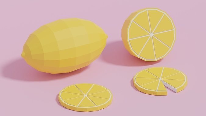3D model Low Poly Cartoon Lemon VR / AR / low-poly | CGTrader