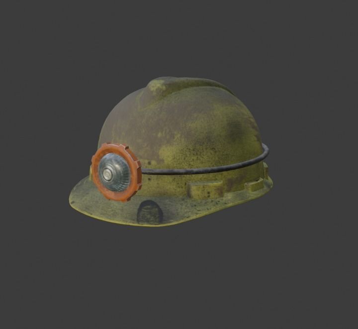 Texture Earth Elements with Mining Hat VR / AR / low-poly | CGTrader