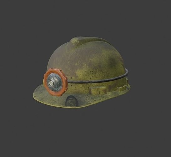 Texture Earth Elements With Mining Hat Vr Ar Low Poly Cgtrader