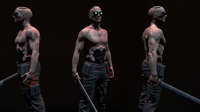 3D model Cyberpunk Male VR / AR / low-poly | CGTrader