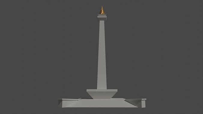 Monas Low-Poly monument free VR / AR / low-poly 3D model | CGTrader