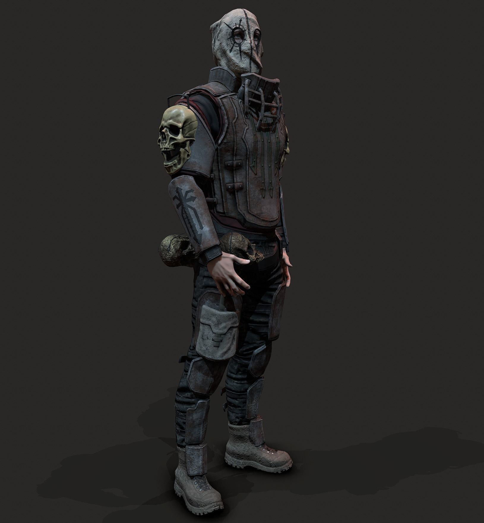 3D model Wasteland man VR / AR / low-poly | CGTrader