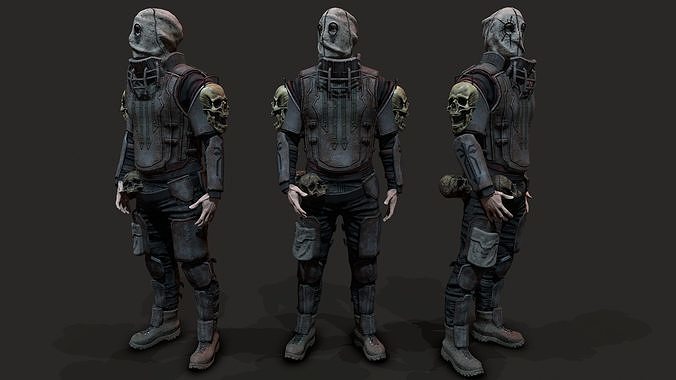 3D model Wasteland man VR / AR / low-poly | CGTrader