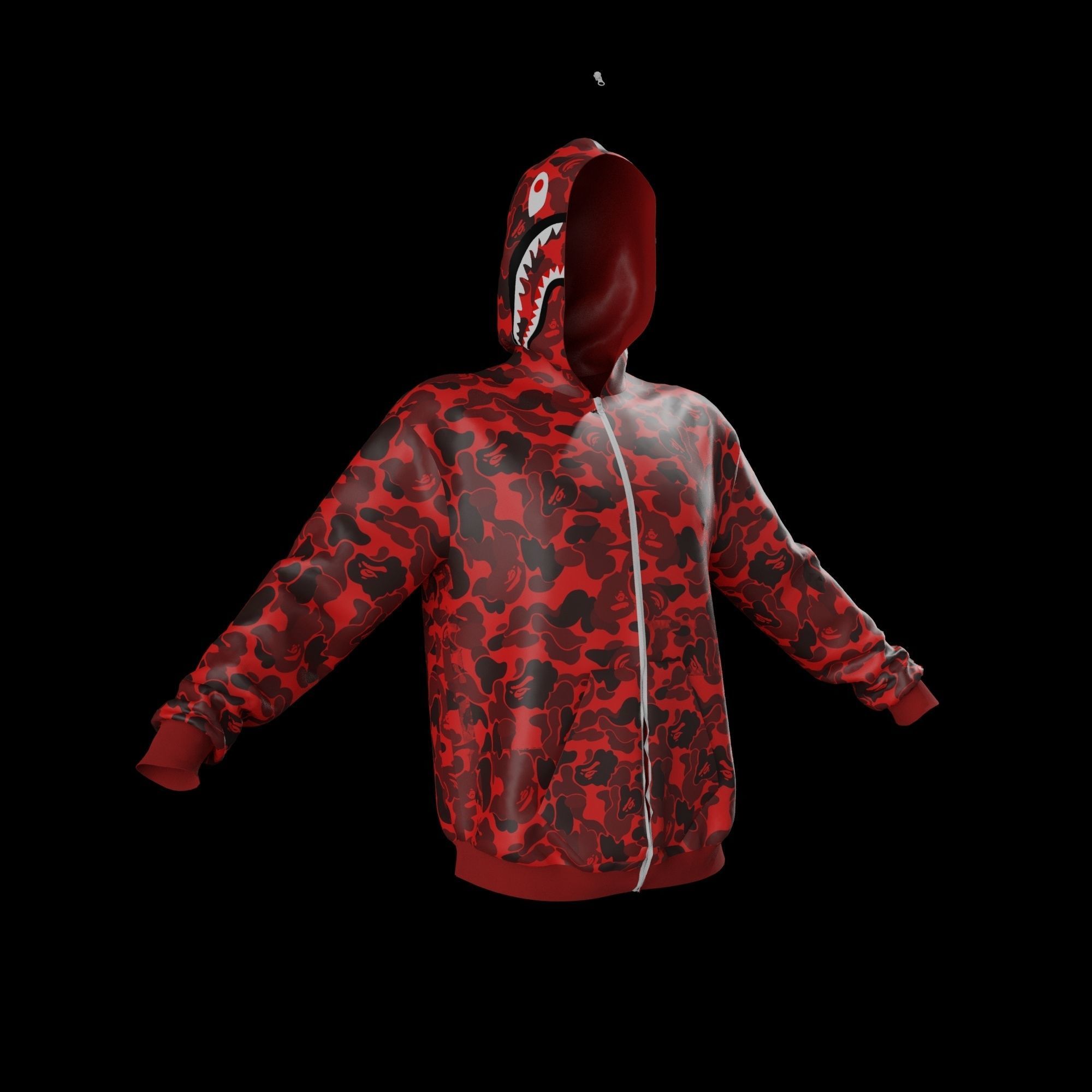 Bape hoodie 3D model | CGTrader