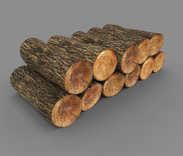 3D model Wooden Logs VR / AR / low-poly | CGTrader