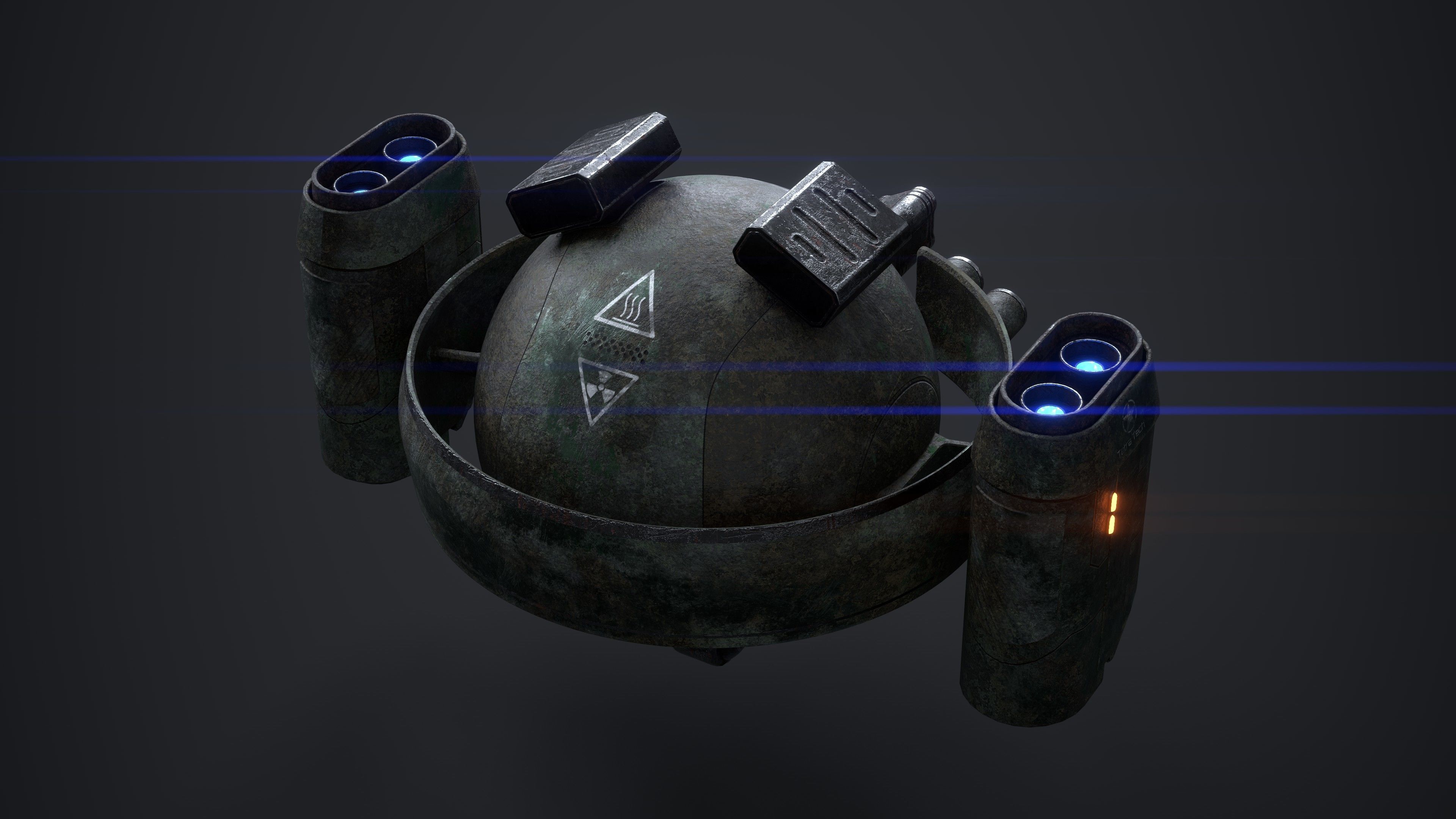 3D model OBLIVION Sphere Drone 10 texture sets VR / AR / low-poly ...