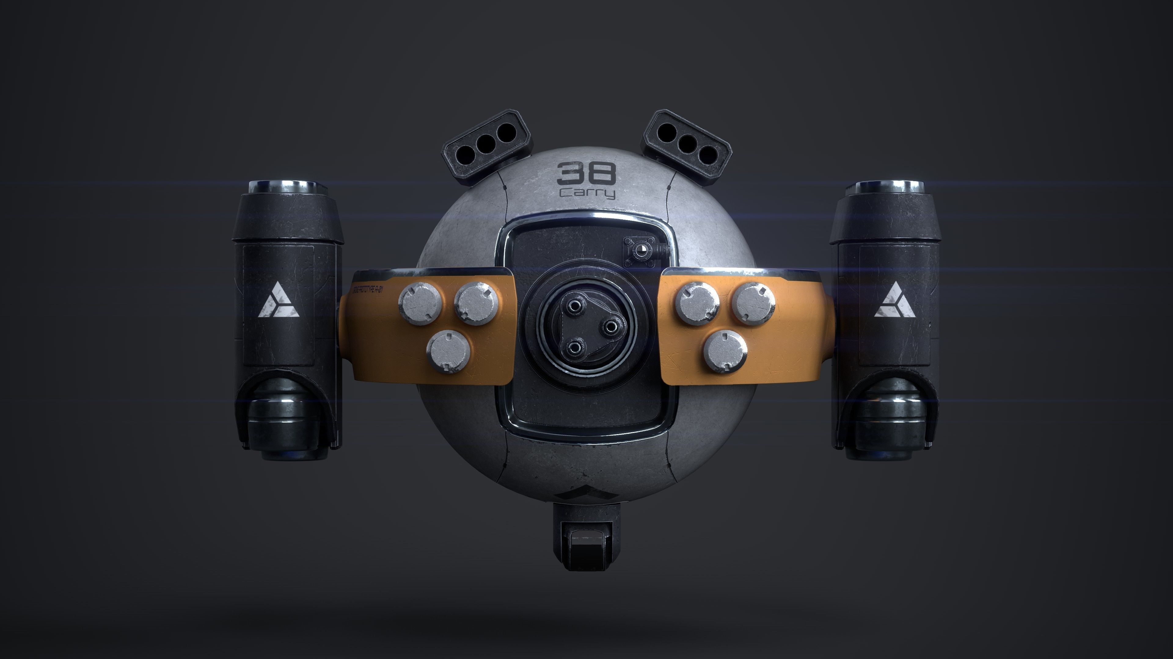 3D model OBLIVION Sphere Drone 10 texture sets VR / AR / low-poly ...