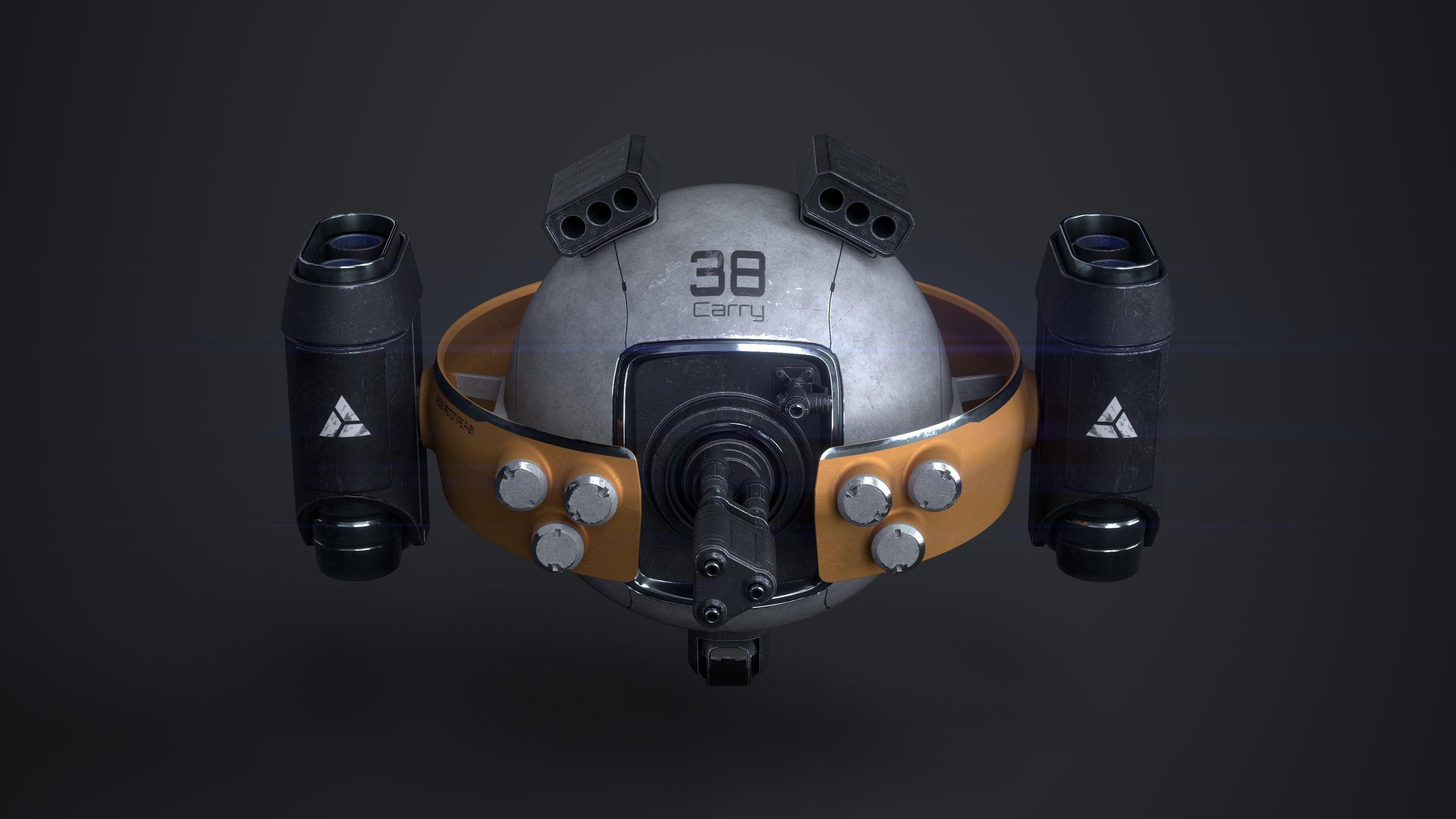 3D model OBLIVION Sphere Drone 10 texture sets VR / AR / low-poly ...