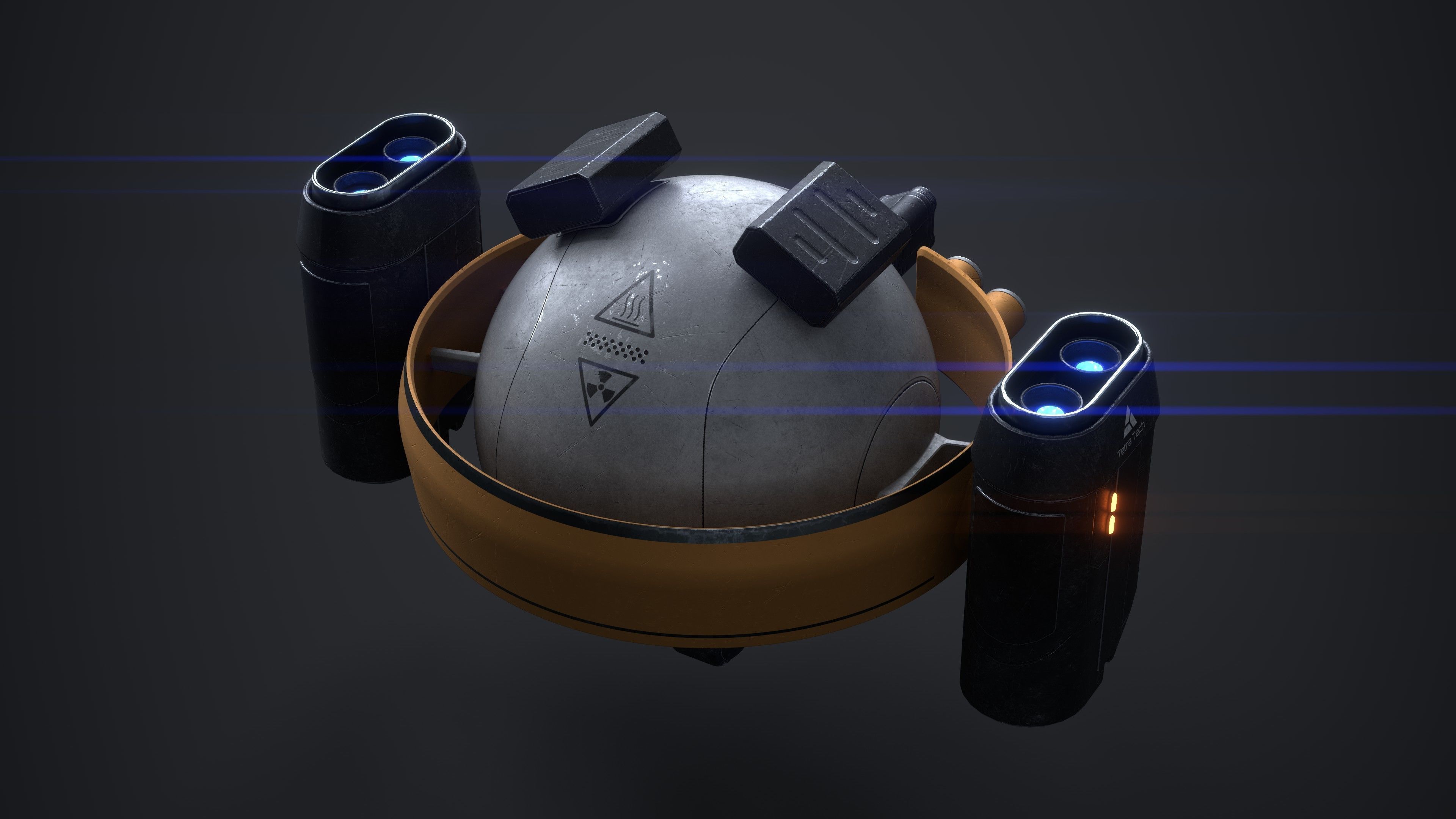 3D model OBLIVION Sphere Drone 10 texture sets VR / AR / low-poly ...