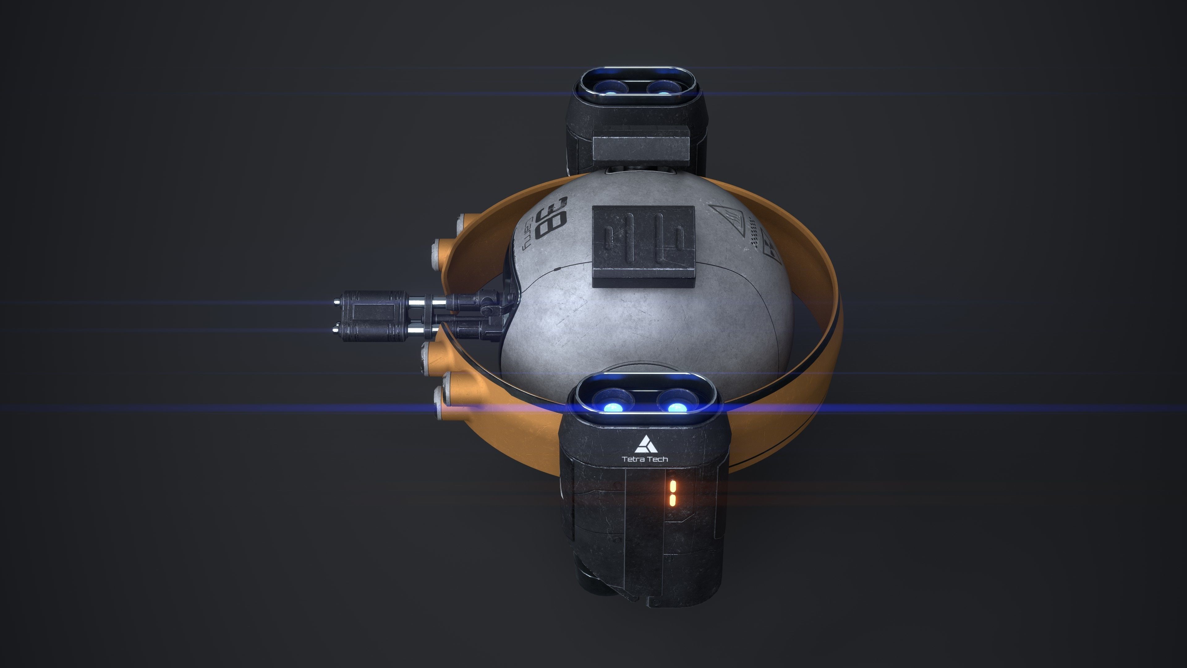 3D model OBLIVION Sphere Drone 10 texture sets VR / AR / low-poly ...