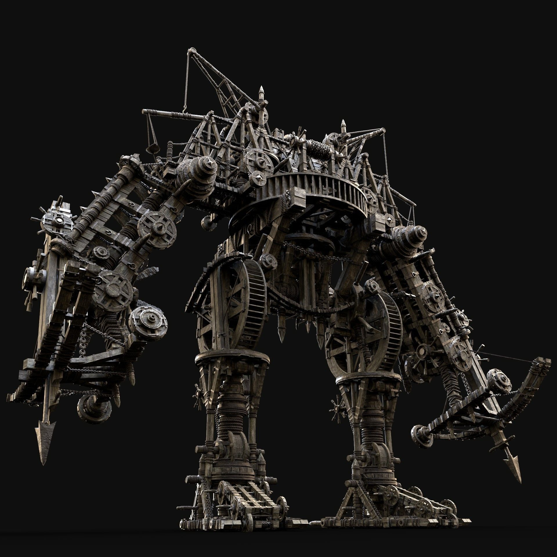 3D model MECH GIANT ROBOT SIEGE ENGINE MACHINE WAR CONSTRUCTION MECHA ...