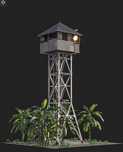 3D model Watchtower guard tower VR / AR / low-poly | CGTrader
