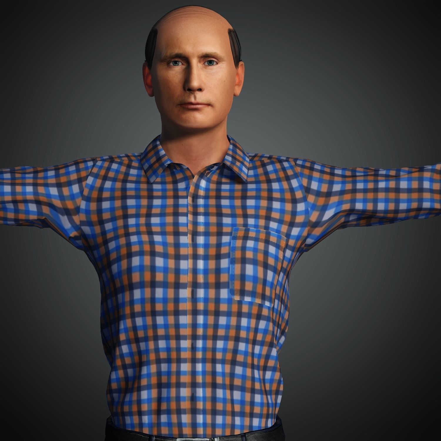 3D model Vladimir Poutine Russian President Character Blender Iclone VR ...