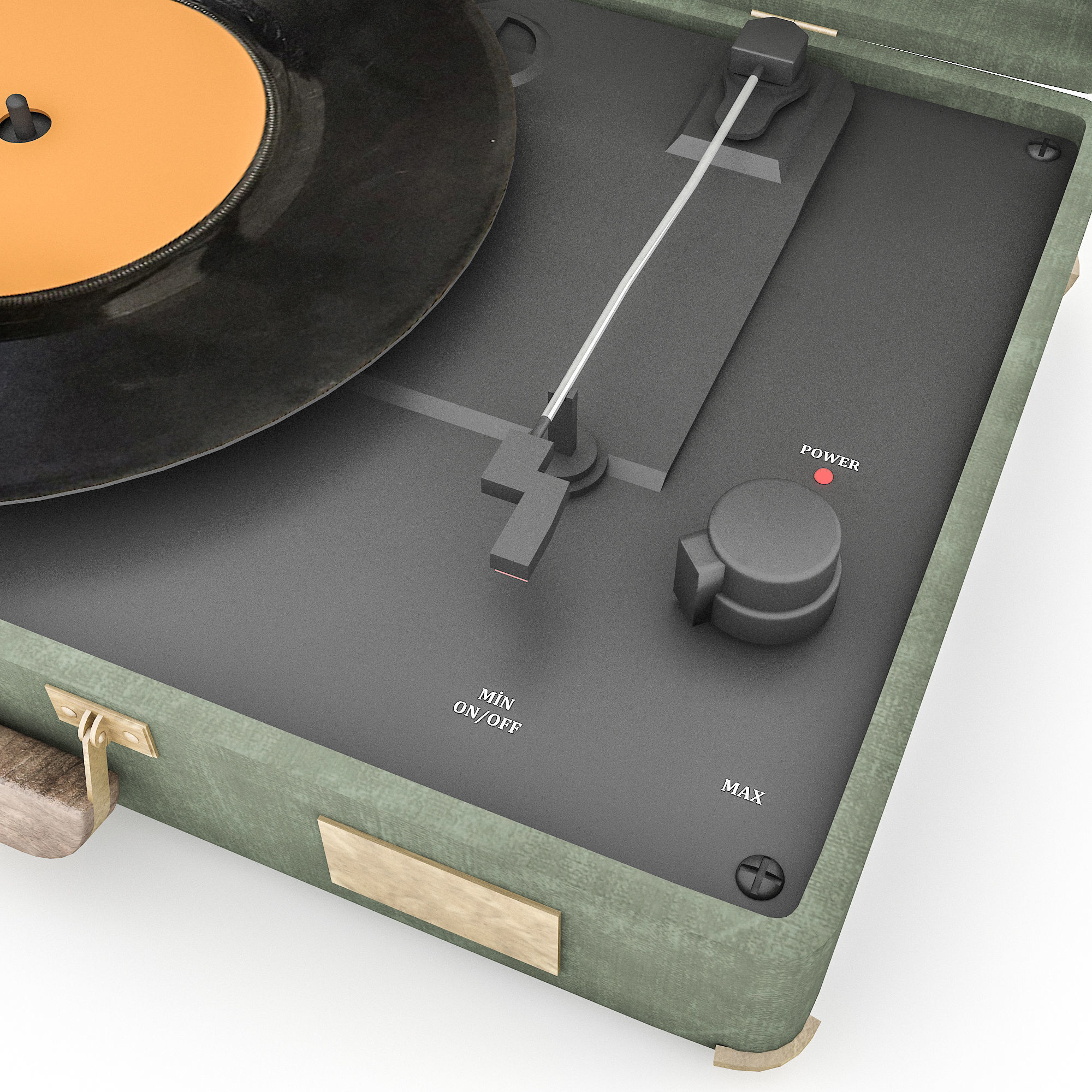 3D model 3D model turntables model vinyl record player VR / AR / low ...