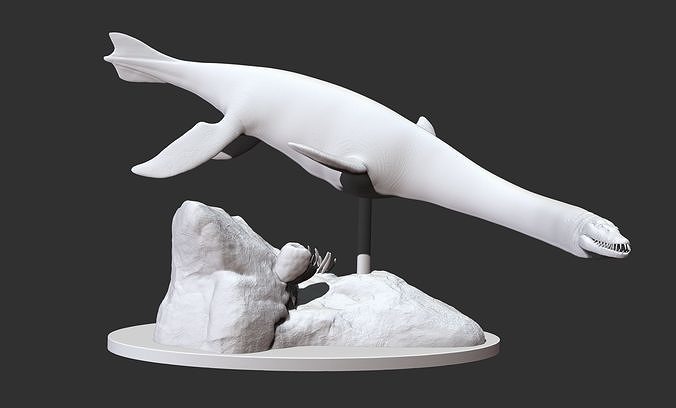 Plesiosaurus with Base 3D model 3D printable | CGTrader