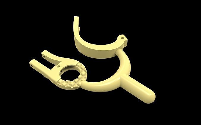 Earring Omega Clip 3D model 3D printable | CGTrader