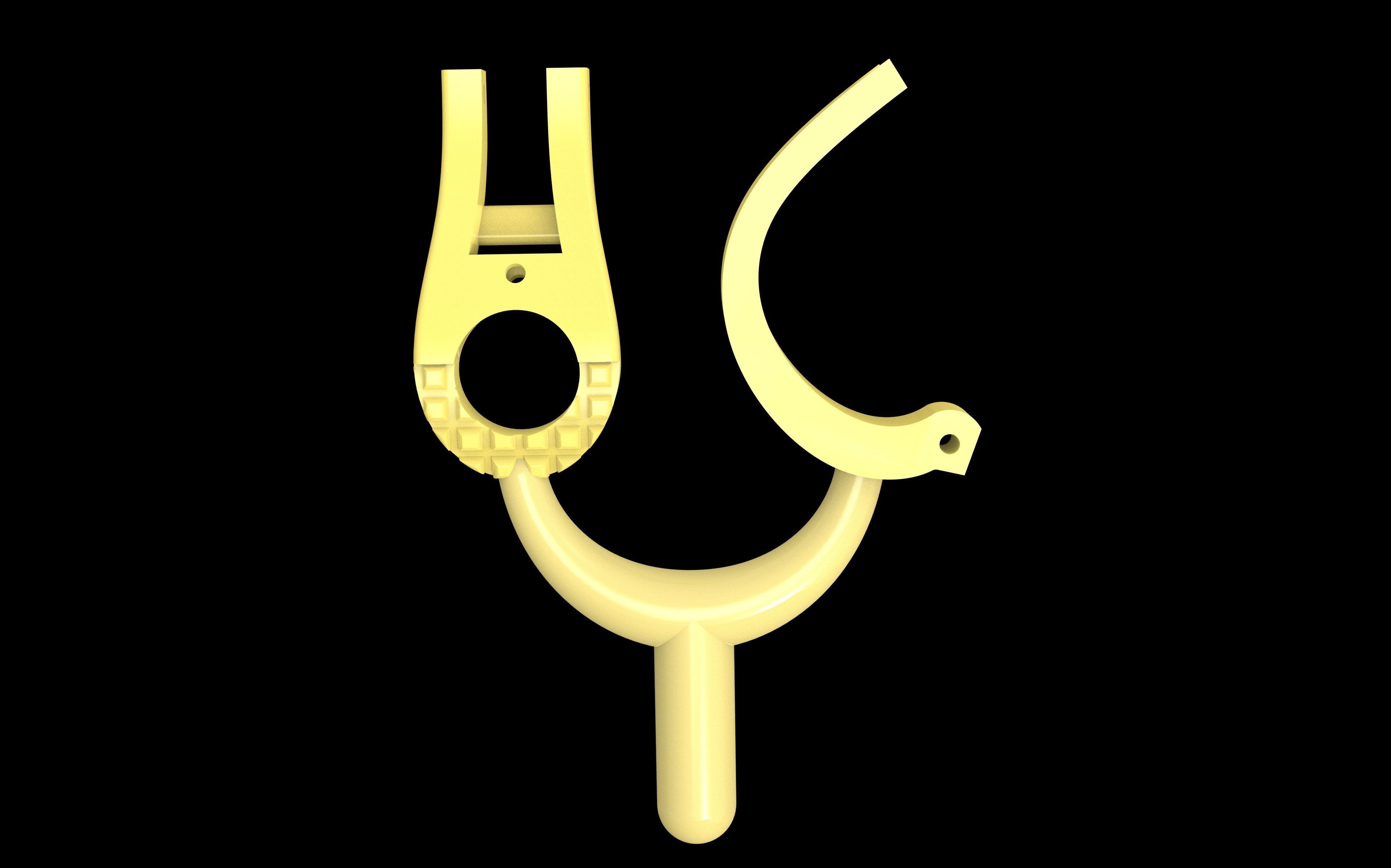 Earring Omega Clip 3D model 3D printable | CGTrader