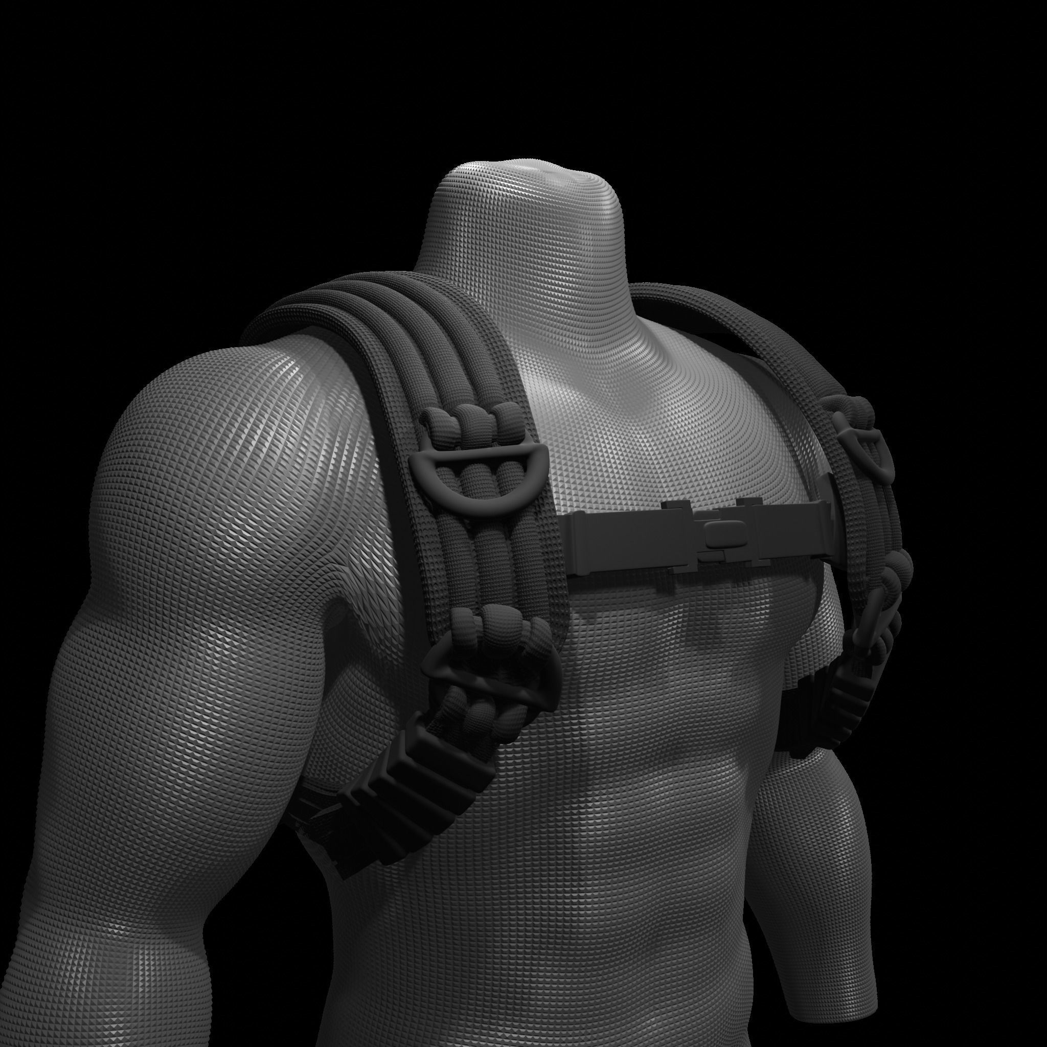 One12Scale Tactical chest harness 3D model 3D printable | CGTrader