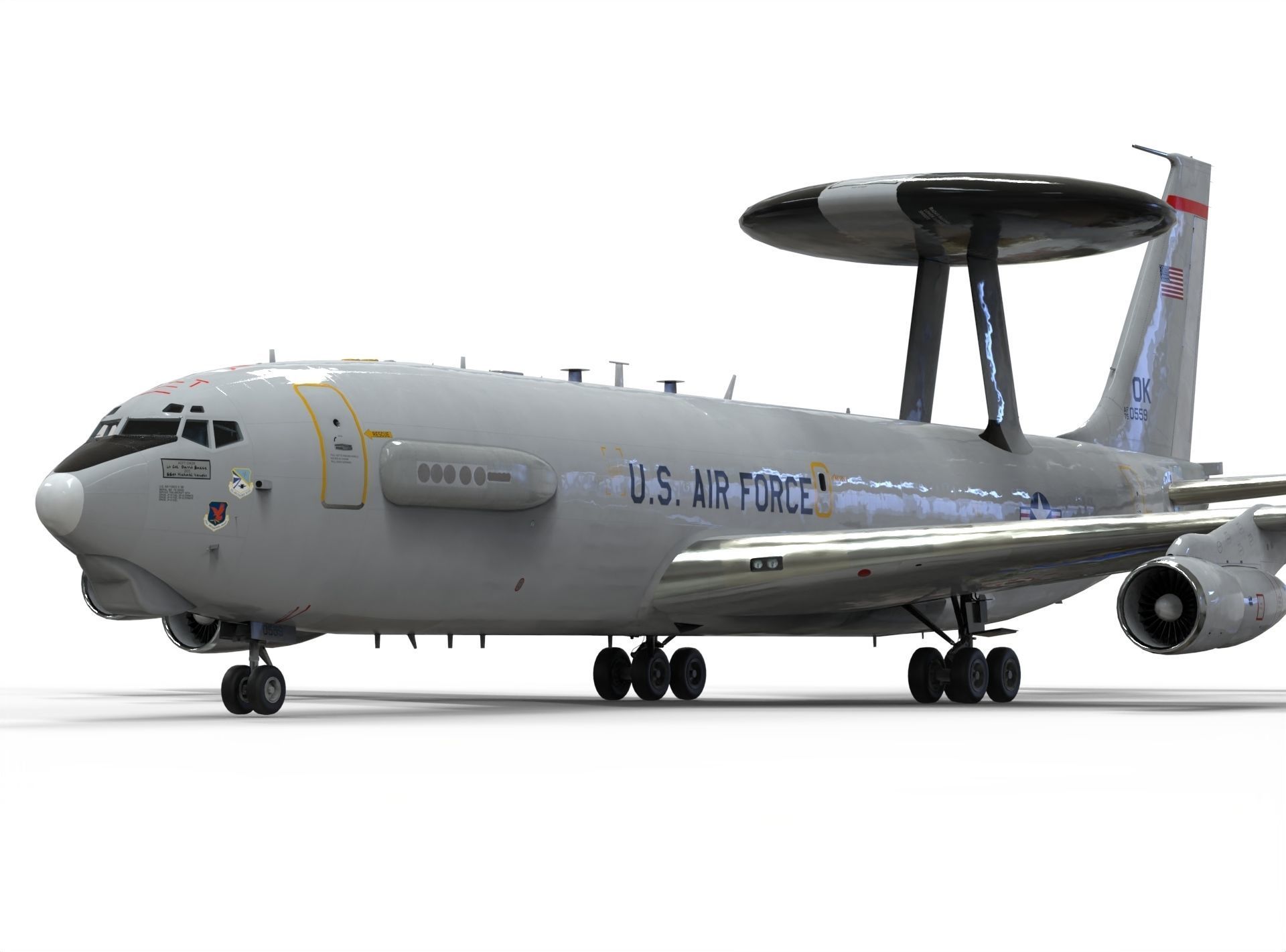 Boeing E-3 Sentry AWACS 3D model | CGTrader