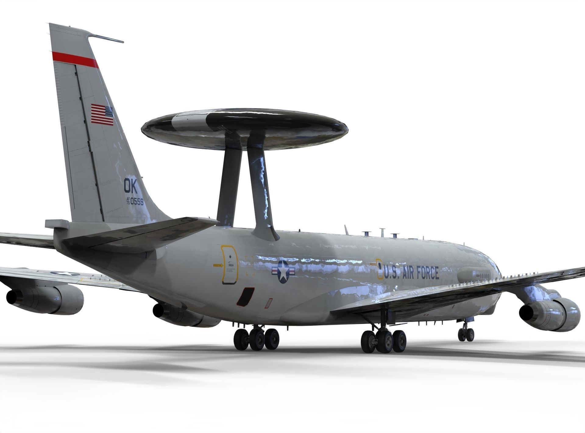 Boeing E-3 Sentry AWACS 3D model | CGTrader