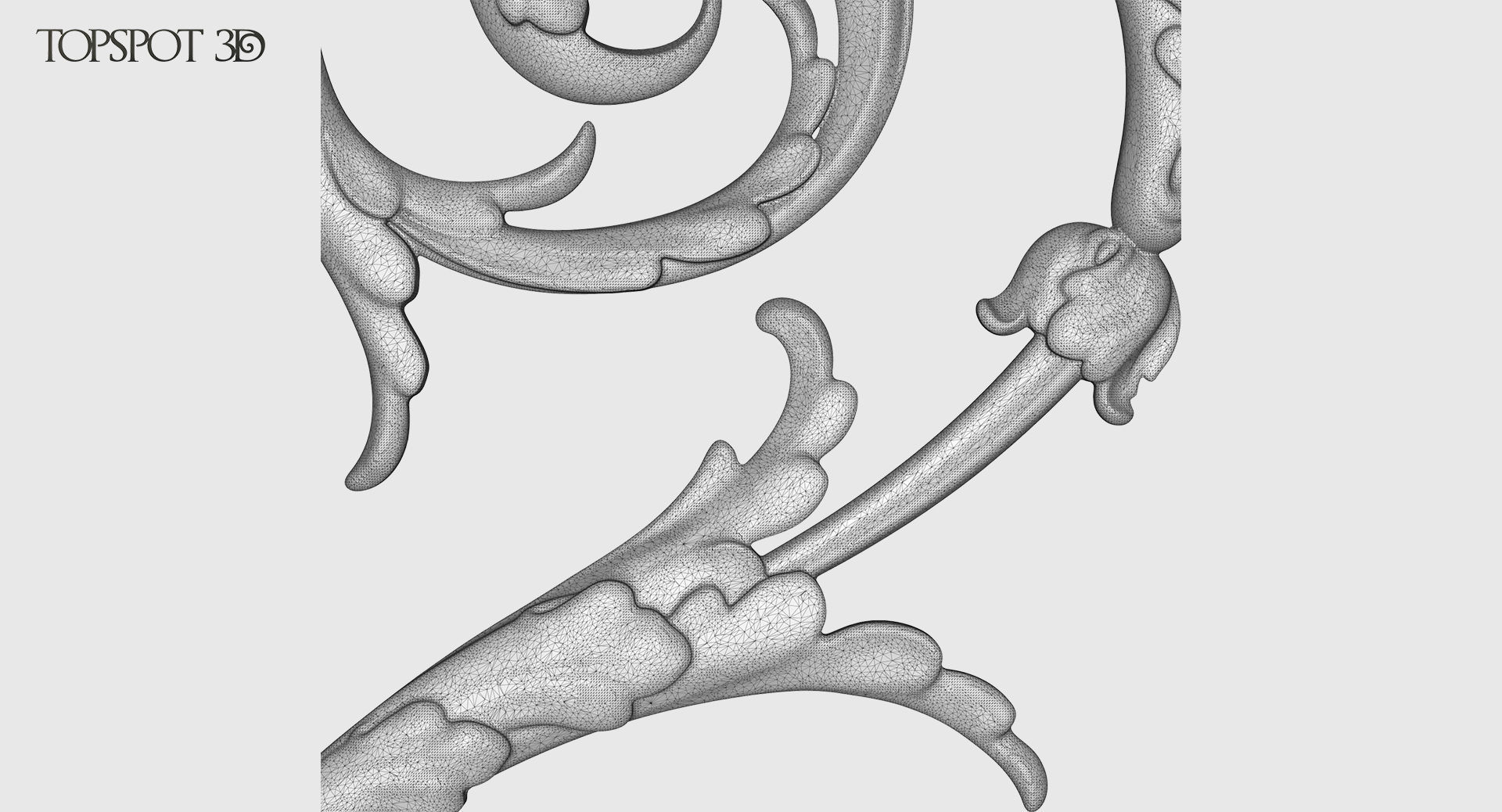 Acanthus Leaf Scroll Set 3D model 3D printable | CGTrader