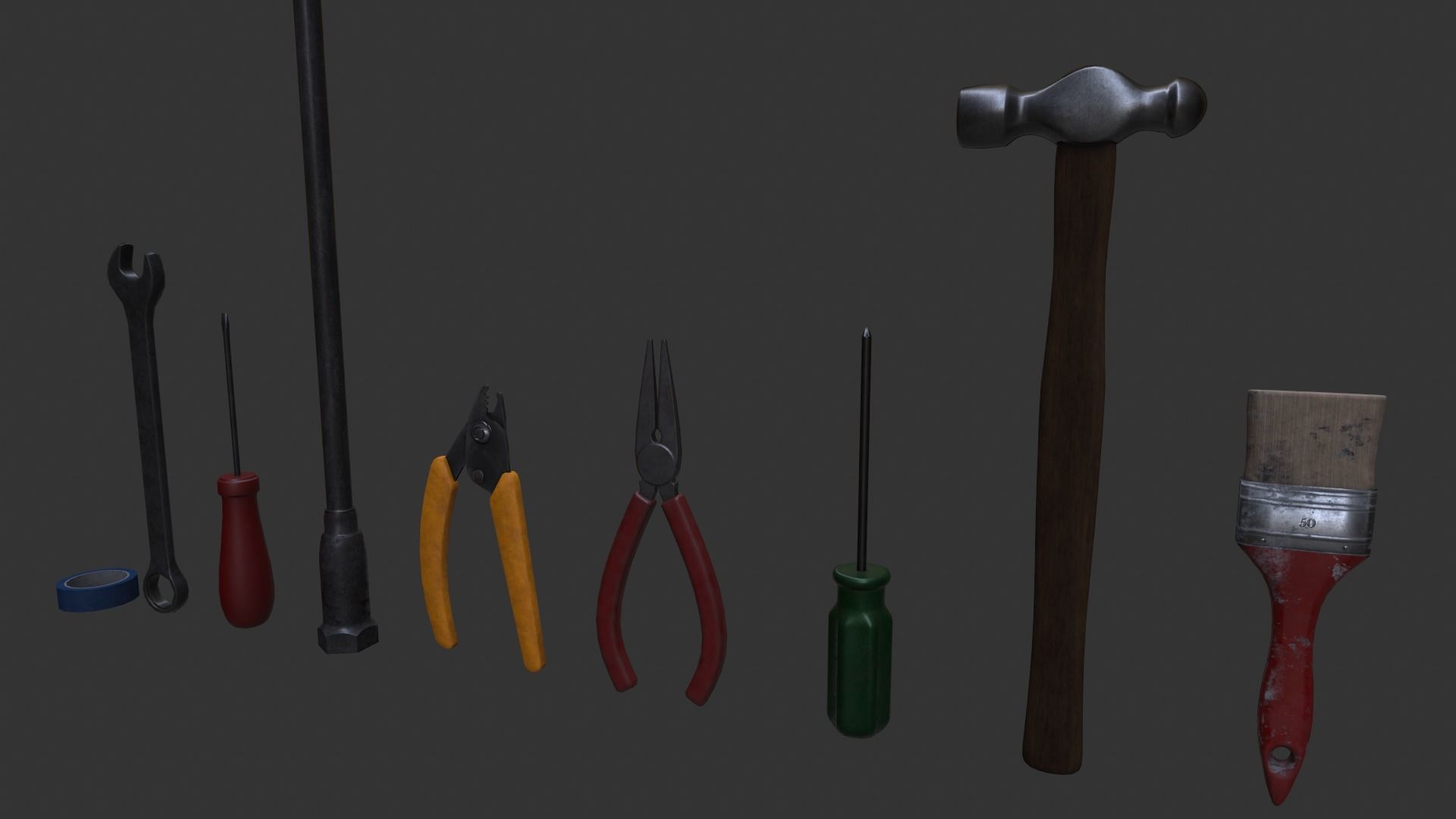 3D model Instruments Pack 1 - Game props VR / AR / low-poly | CGTrader