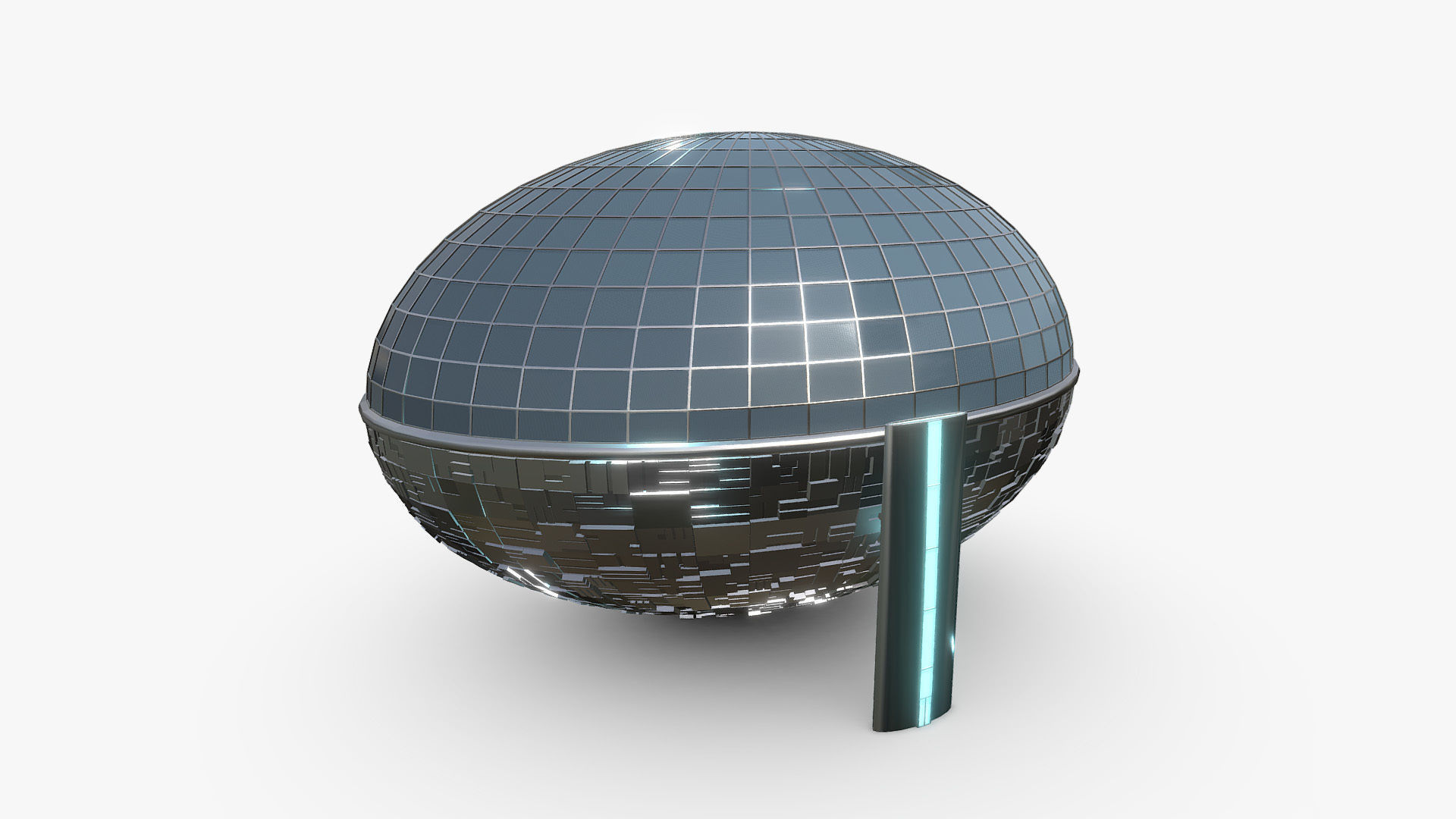 Ellipse building 3D model | CGTrader