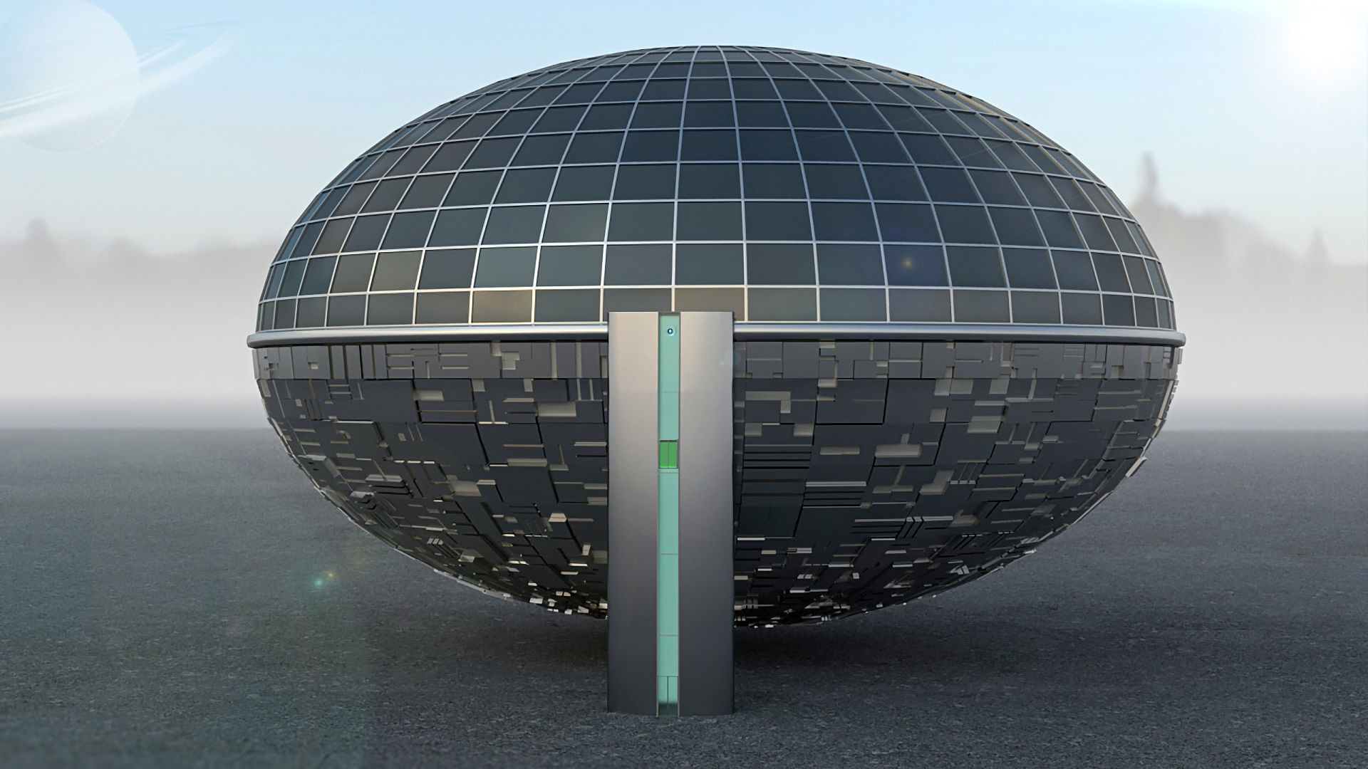 Ellipse building 3D model | CGTrader