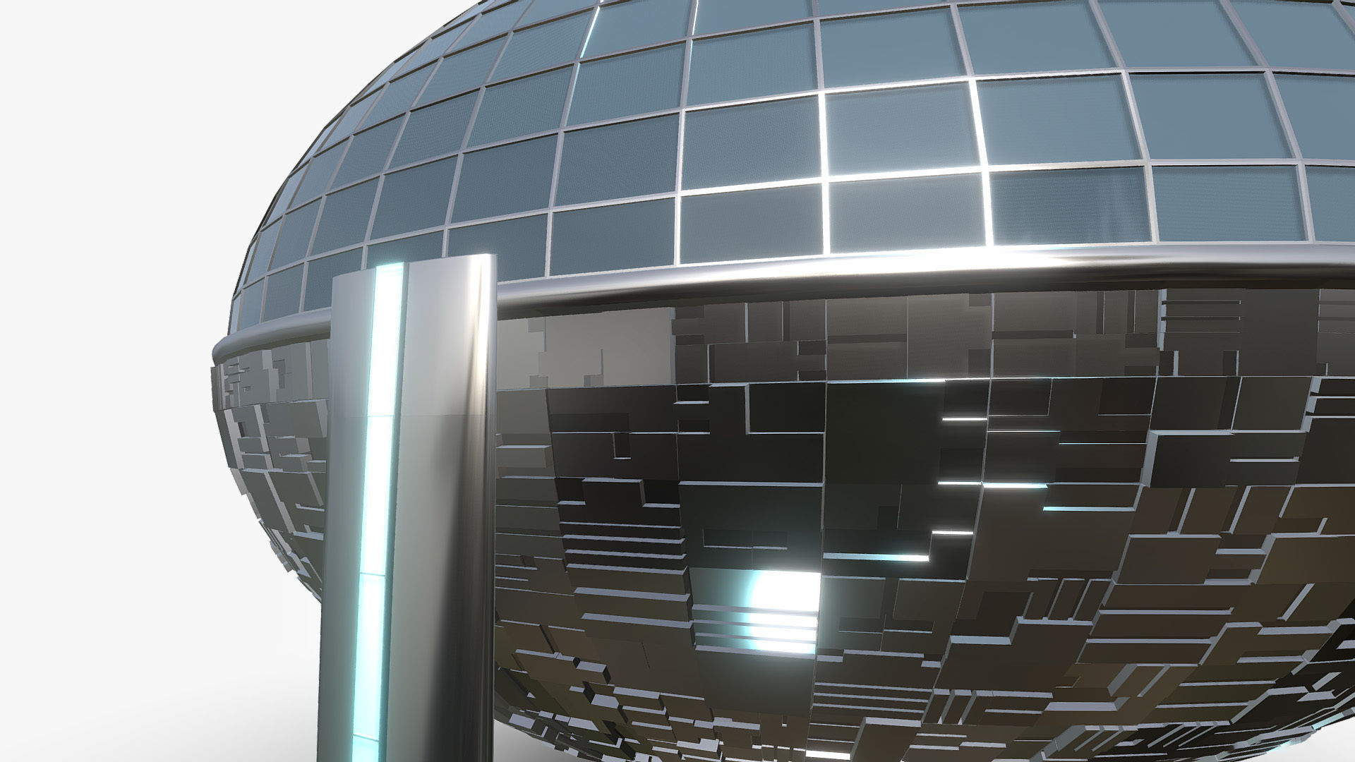 Ellipse building 3D model | CGTrader