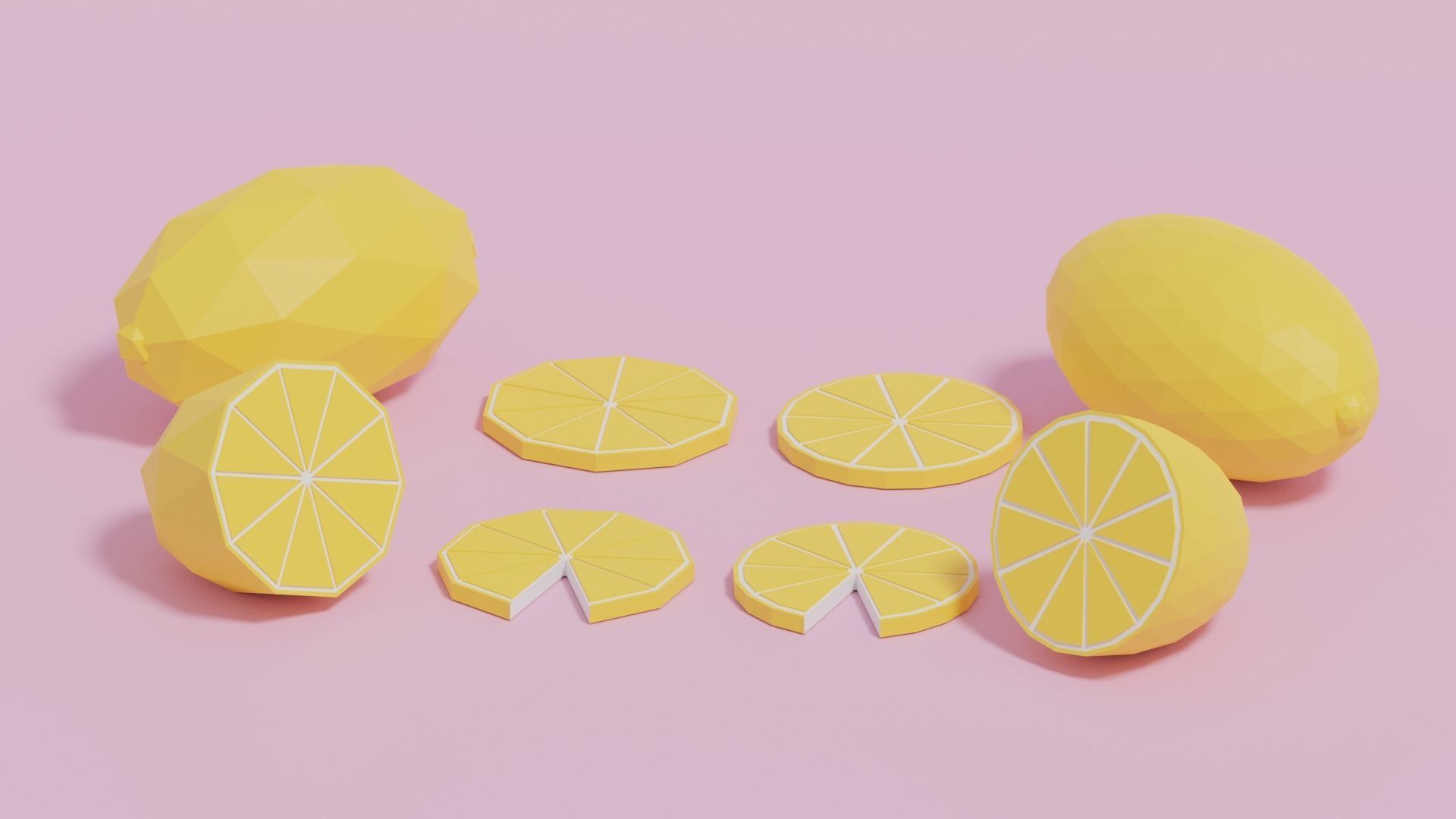 3D model Low Poly Cartoon Lemon VR / AR / low-poly | CGTrader