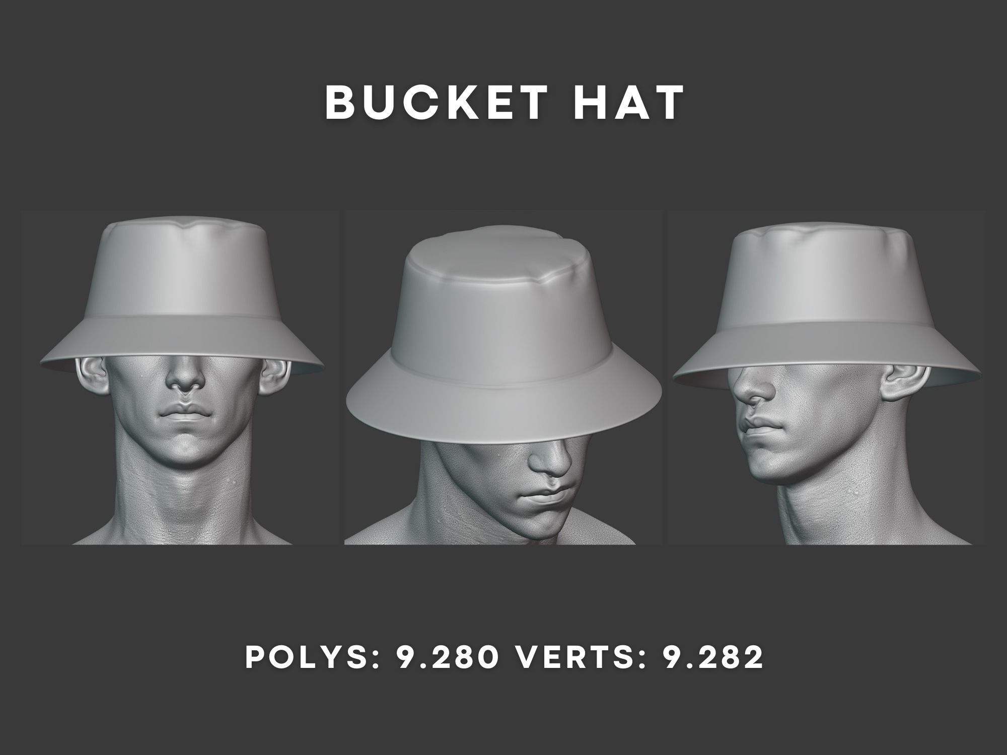 3D Model Collection Bucket Hat - PBR 4K VR / AR / low-poly | CGTrader