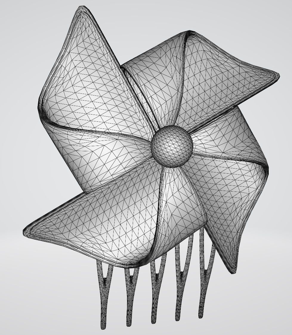 3D model Wind Flower And Wind Flower Shaped Clasp VR / AR / low-poly ...