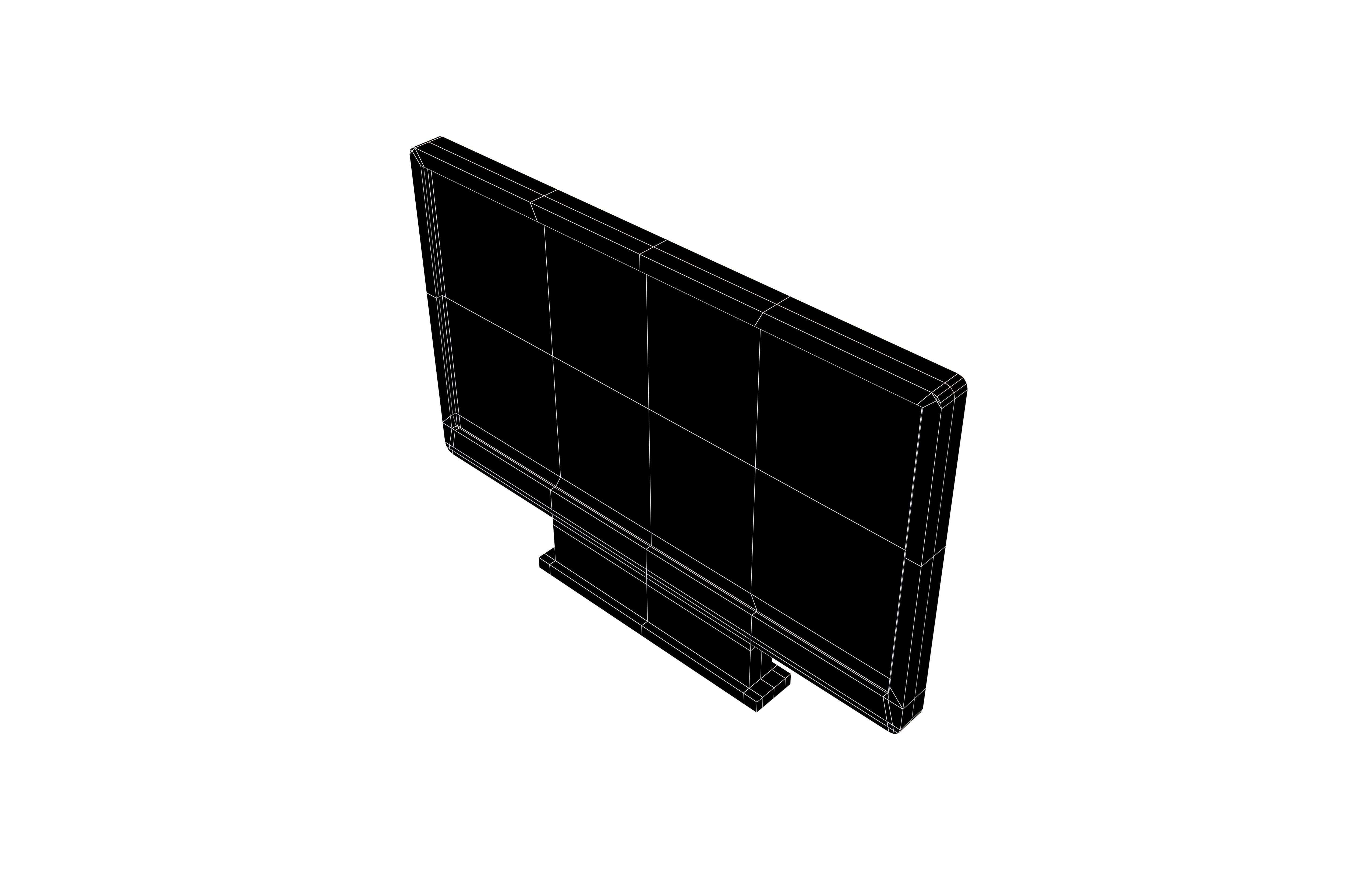 3D model Advertising Display LCD Mockup v5 001 VR / AR / low-poly ...