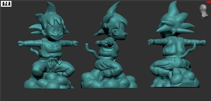 goku mini figure 3D model 3D printable | CGTrader