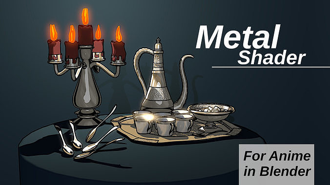 For Anime in Blender - Metal Shader 3D model animated | CGTrader