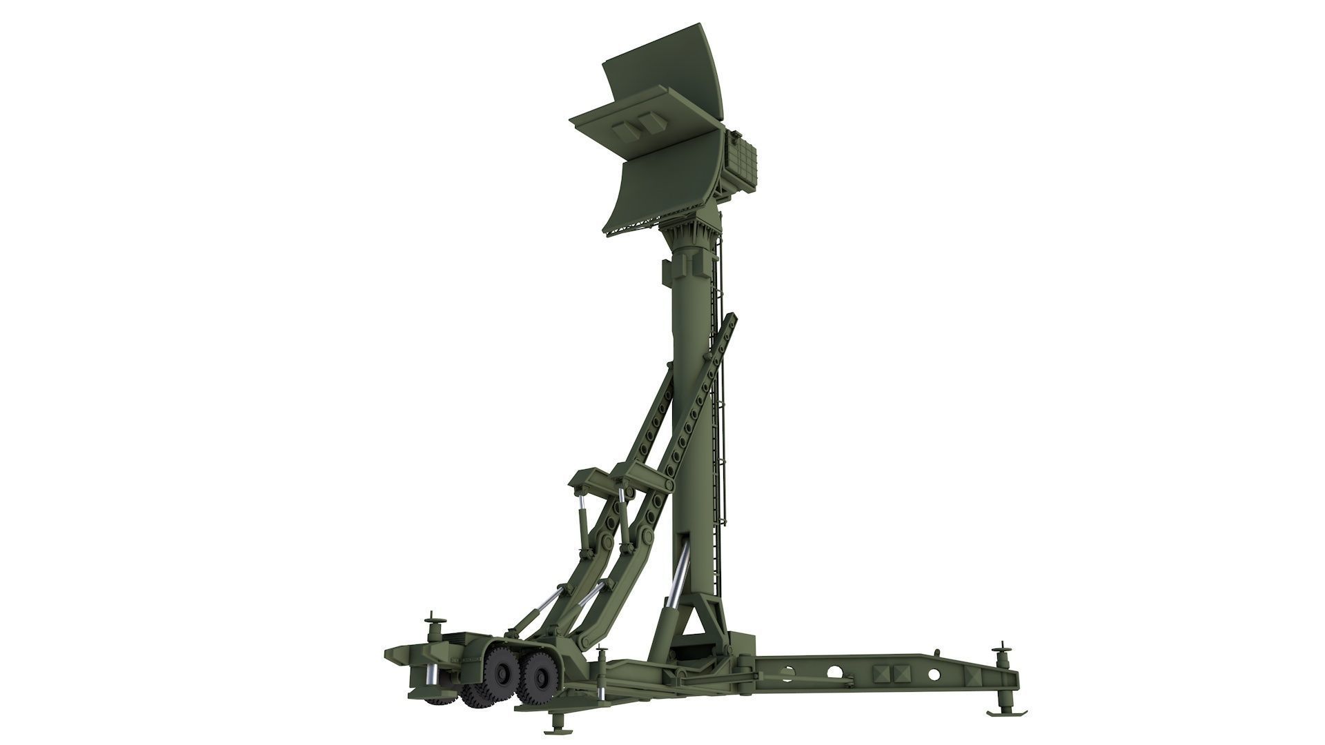 Clam Shell Mast Radar 3D model | CGTrader