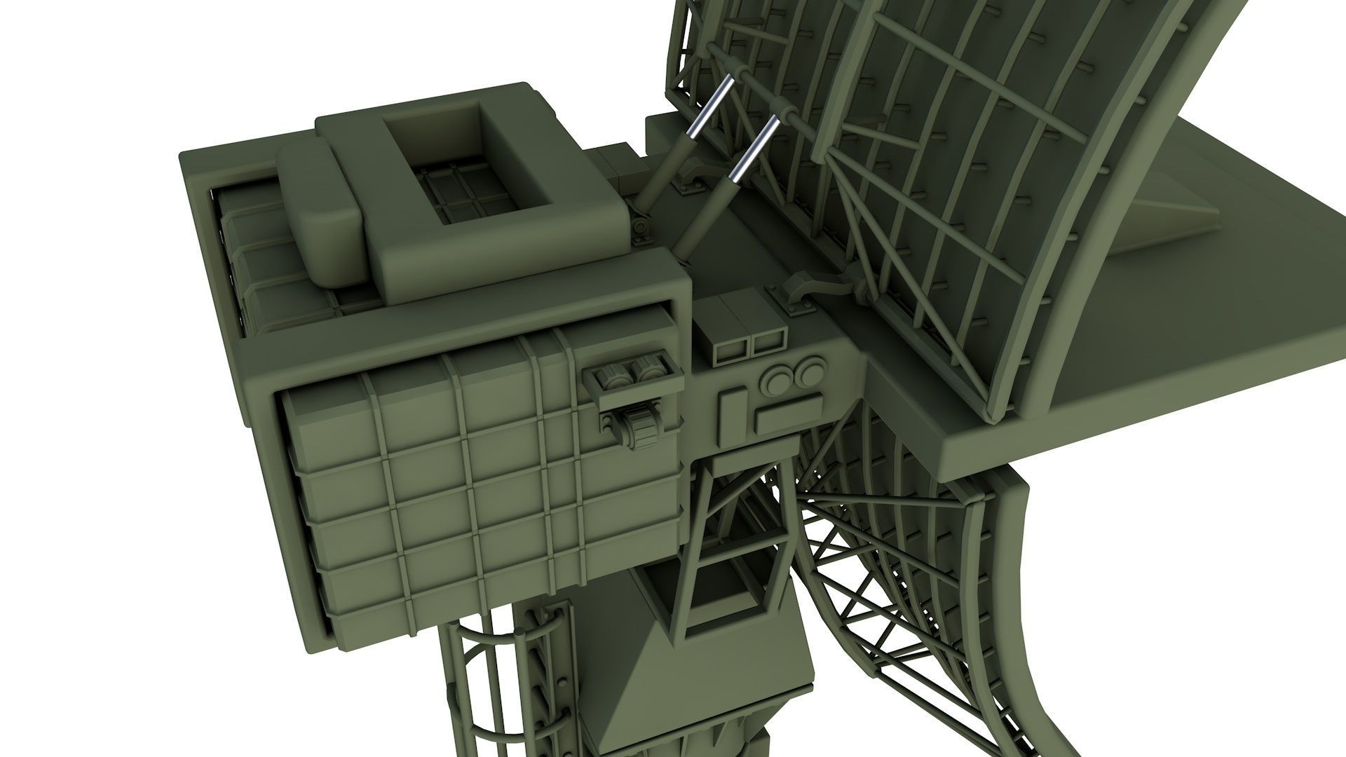 Clam Shell Mast Radar 3D model | CGTrader