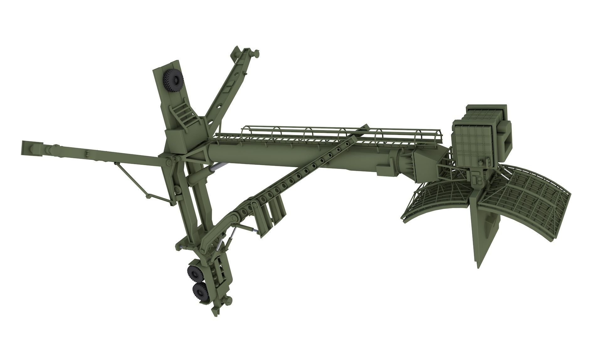 Clam Shell Mast Radar 3D model | CGTrader