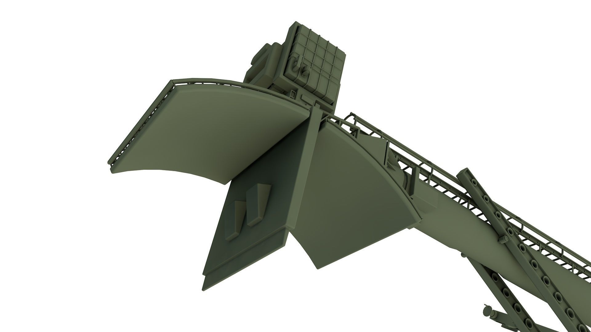 Clam Shell Mast Radar 3D model | CGTrader