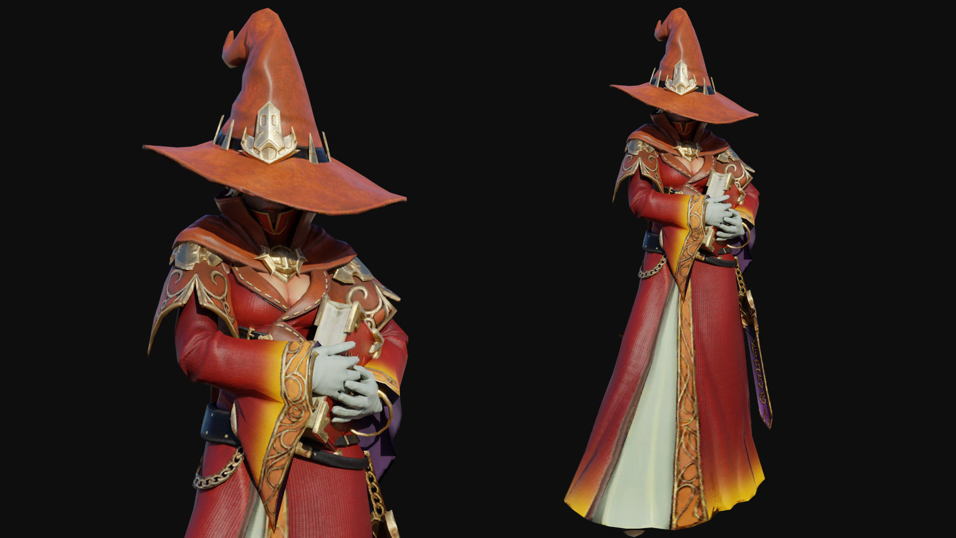 3D model Woman Wizard VR / AR / low-poly | CGTrader