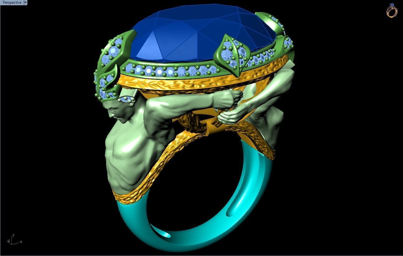Mythical ring - Zeus rings - Ring of Greek Mythology - N 427 3D model ...