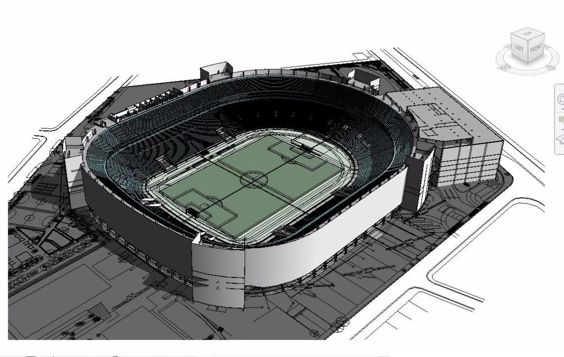 sports stadium compelete revit project 02 3D model | CGTrader