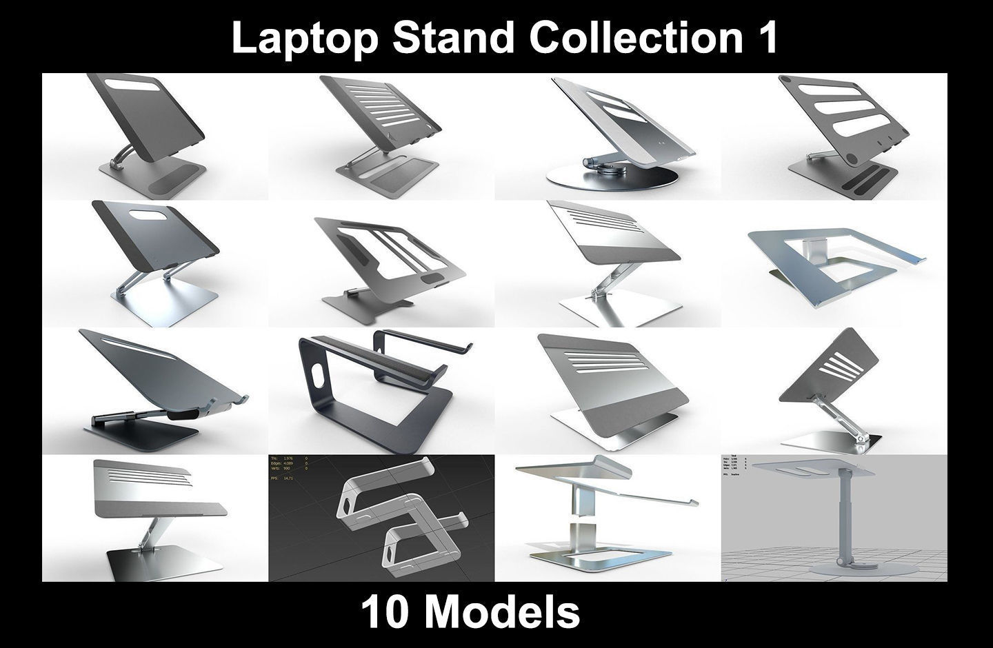 Laptop Stand Collection 1 - 10 Models | CGTrader