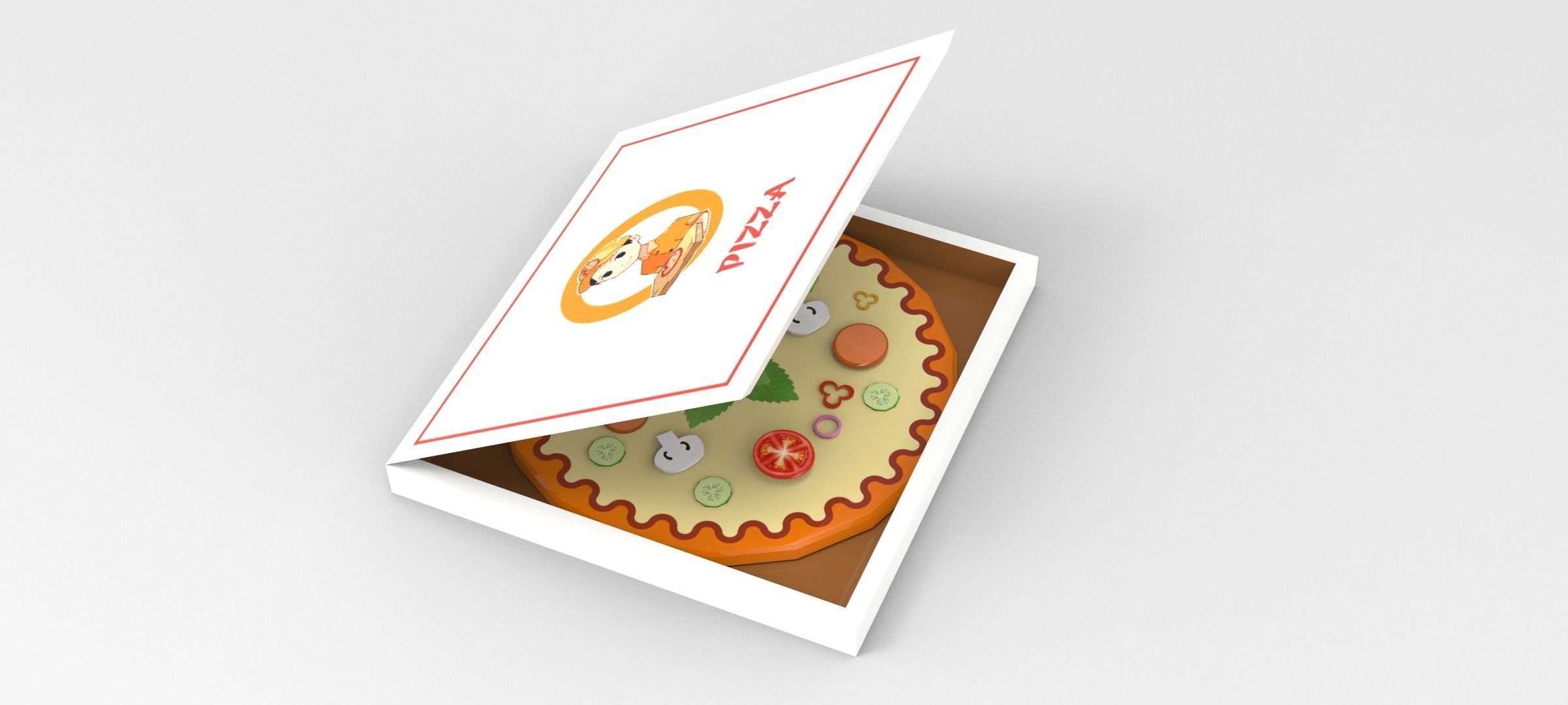 Pizza Box free VR / AR / low-poly 3D model | CGTrader