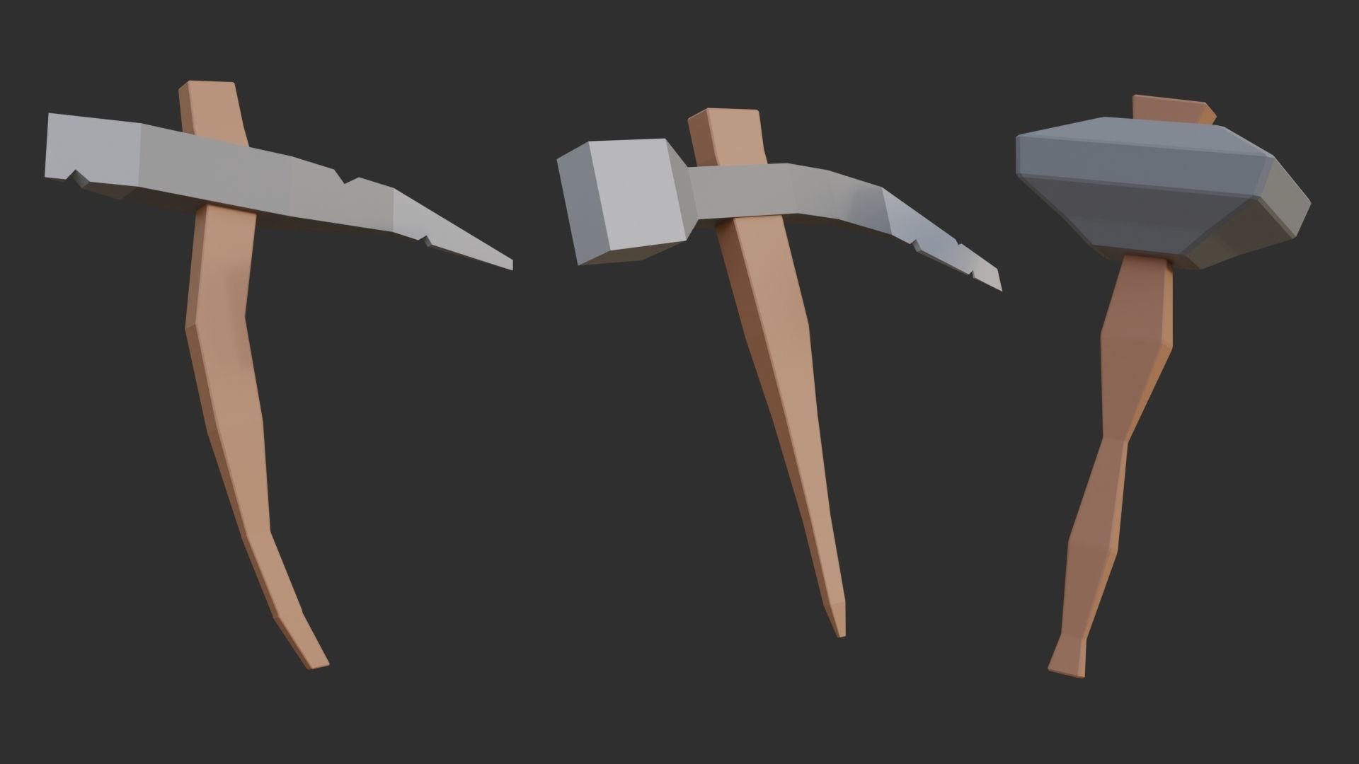 3D model Low Poly Tools Pack VR / AR / low-poly | CGTrader